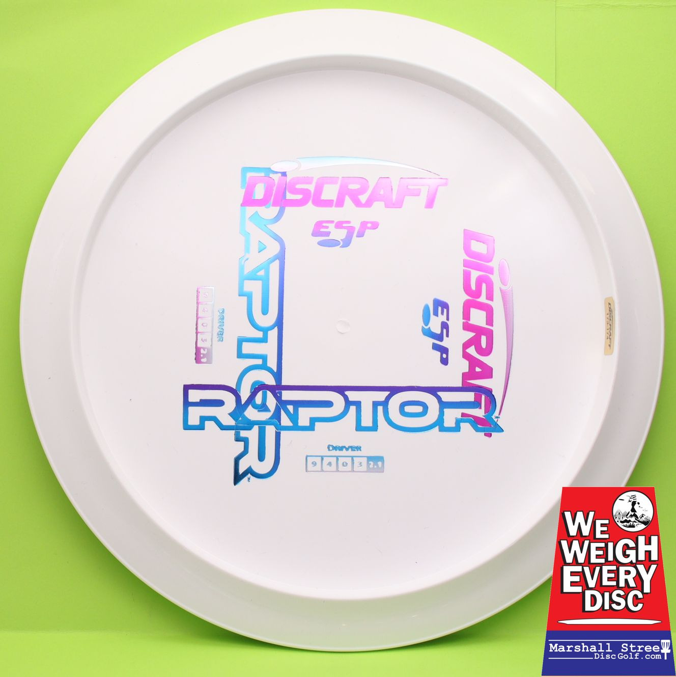 X-Out ESP Raptor, Bottom Stamp • Marshall Street Disc Golf